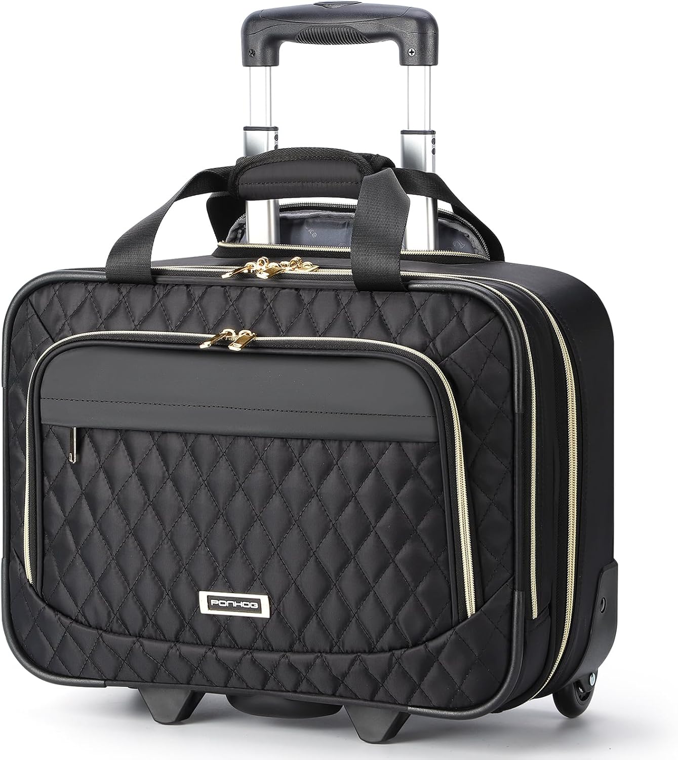 Zakelijke Laptop Trolley | Handvat | Telescoopstang | Zwart | 2 Wielen ...